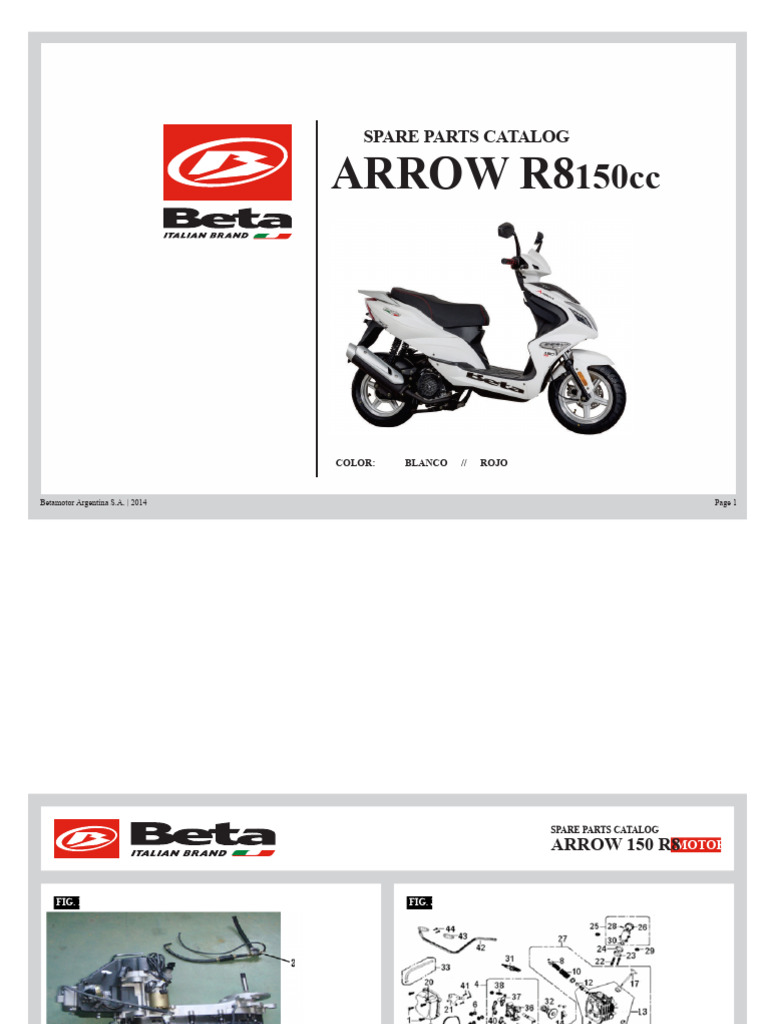 Parts Breakdown 150cc ARROW R8 | PDF | Vehicle Technology | Vehicle Parts