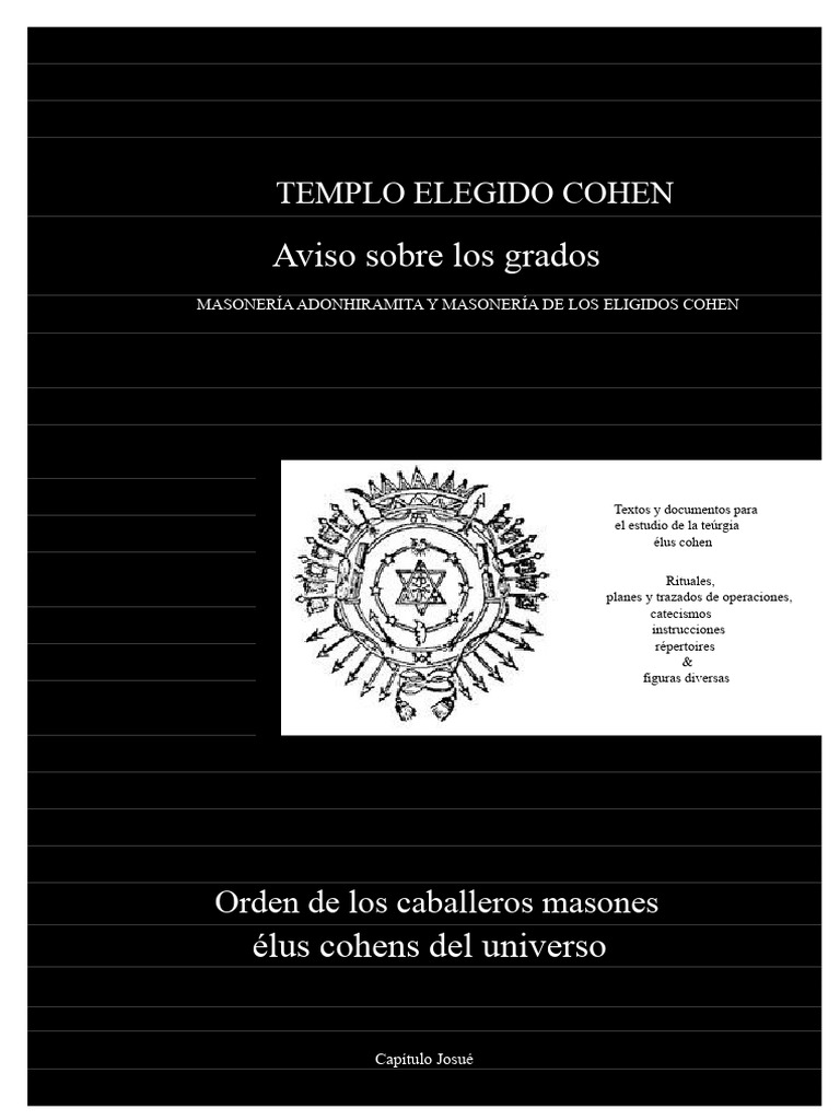 Templo Elegido de Cohen (1) | PDF | Masonería | Esoterismo occidental