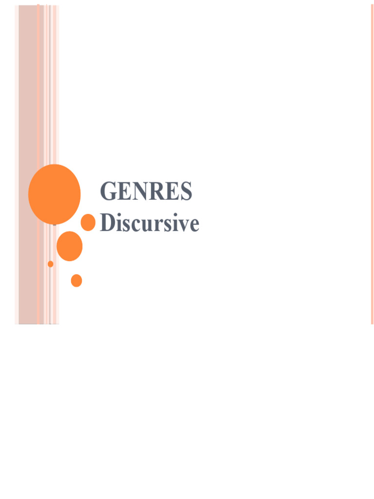 Understanding Discursive Genres and Statements | PDF | Genre | Discourse