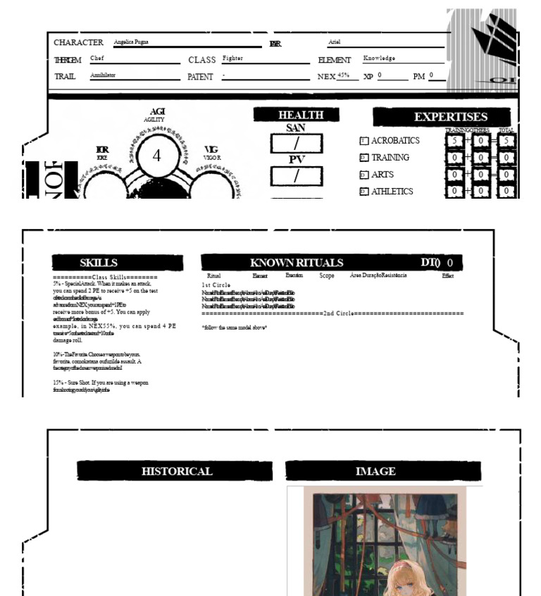 Character Profile: Angelica Pugna | PDF | Role Playing Games