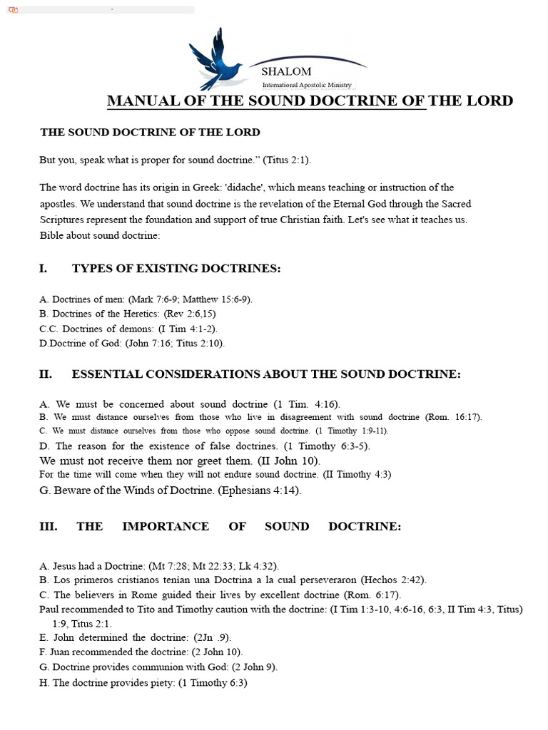 Understanding Sound Doctrine in Christianity | PDF | Christian Church ...