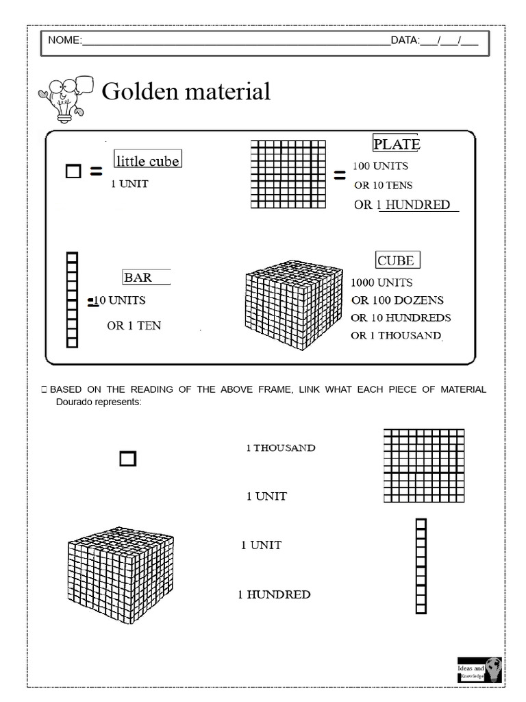 Activities To Print Golden Material | PDF
