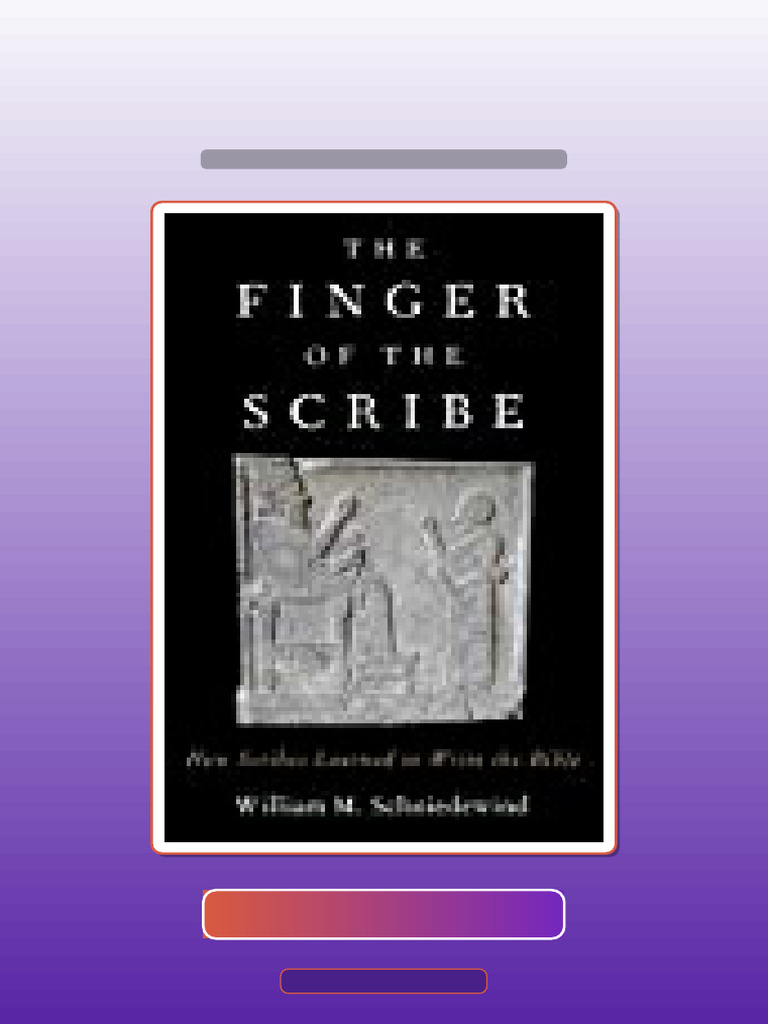 Test Bank for the Finger of the Scribe the Beginnins of Scribal ...
