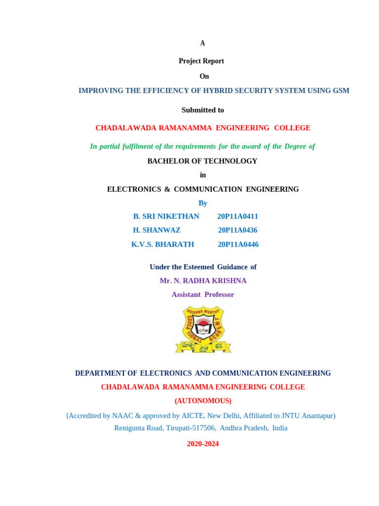 Hybrid GSM Security System Enhancement | PDF | Wireless Sensor Network ...