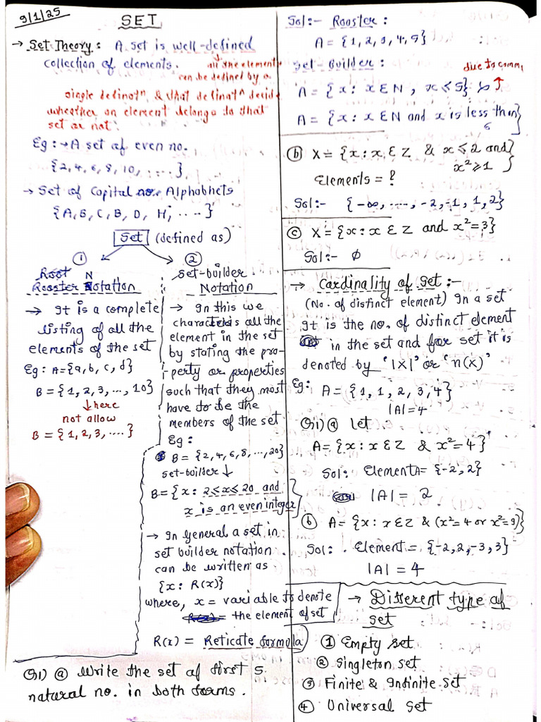 Set, Relation Notes | PDF
