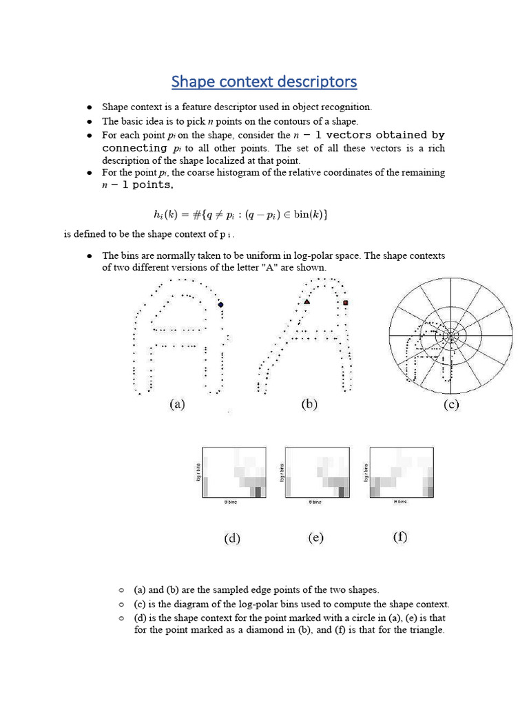 Shape descriptor | PDF | Geometry | Mathematics