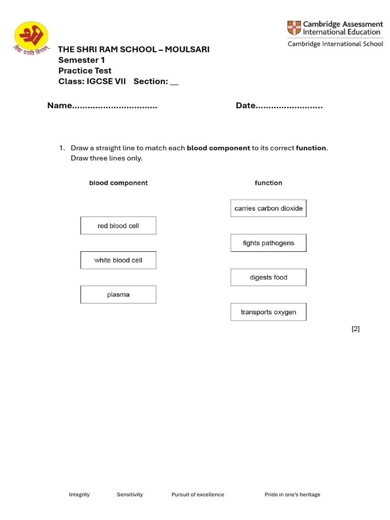 Bio Practice Paper | PDF