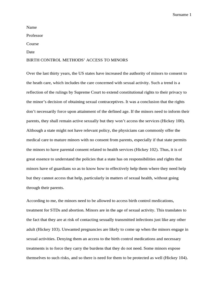 Birth Control Persuasive Speech | PDF