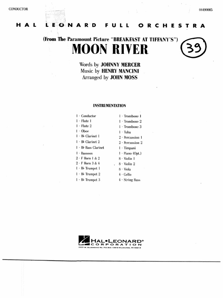 MoonRiver - SCORE | PDF