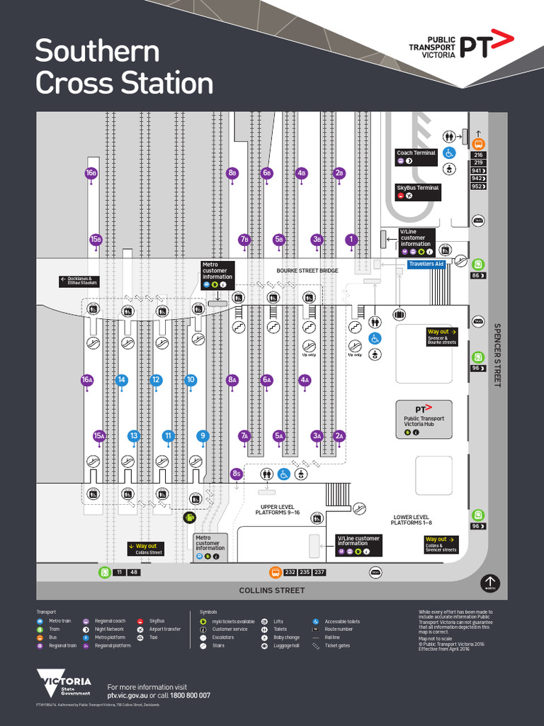 Southern Cross Station Transport Map | PDF | Land Transport | Public ...