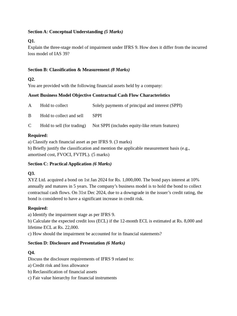IFRS 9: Impairment, Classification, and Disclosure | PDF
