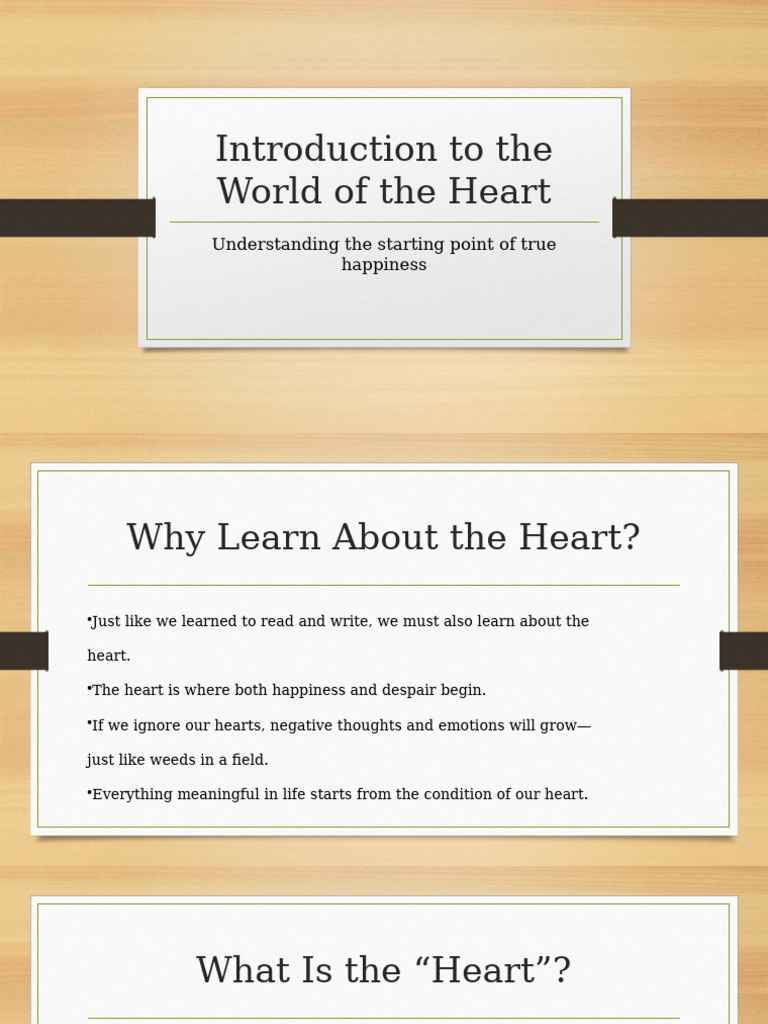 Introduction to the World of the Heart Group 2 | PDF | Mind | Happiness
