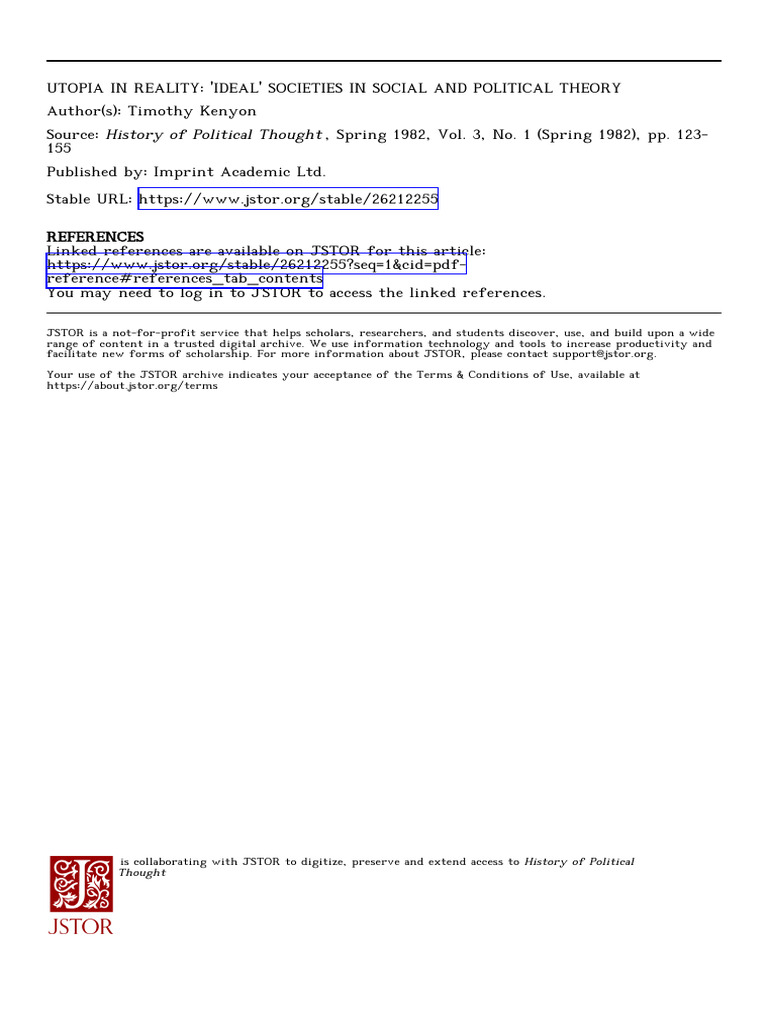 Utopianism in Political Theory Analysis | PDF | Utopia | Karl Marx
