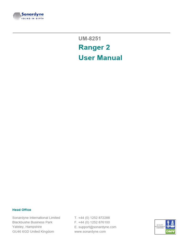 Um-8251 a2 Ranger 2 Usbl | PDF | Global Positioning System | Telemetry