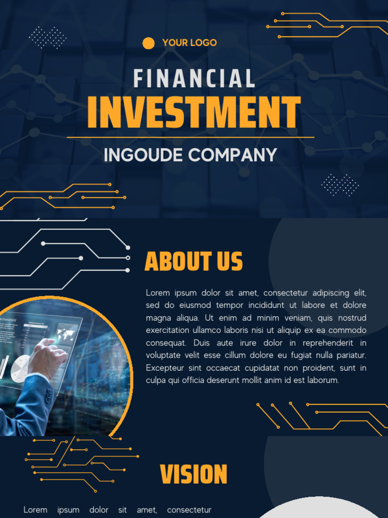 Navy Modern Financial Investment Presentation | PDF