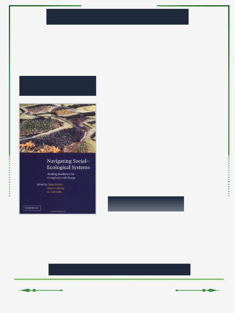 Navigating Social Ecological Systems Building Resilience for Complexity ...