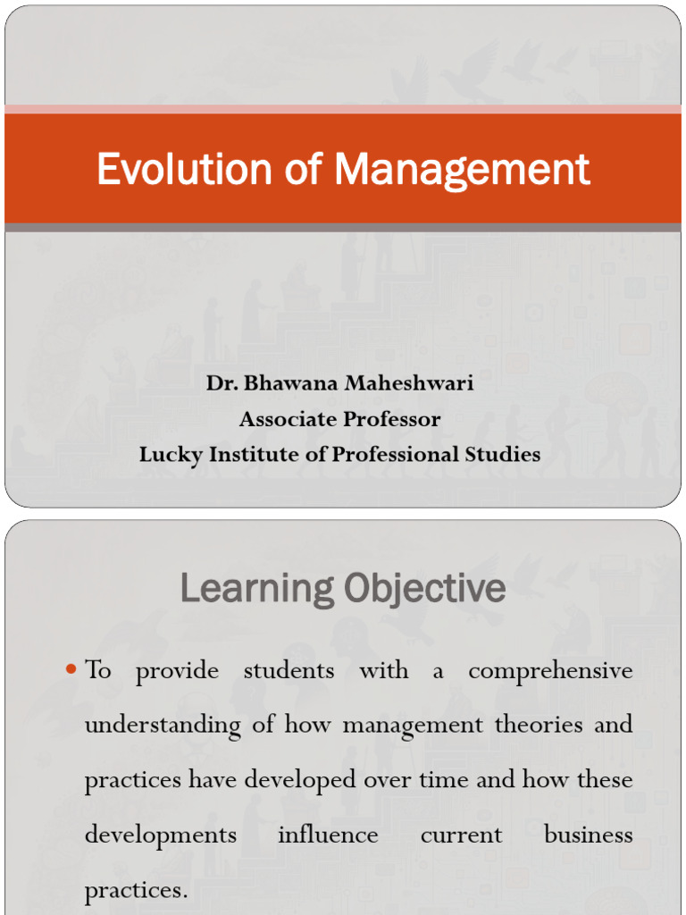 5. Evolution of Management | PDF | Science | System