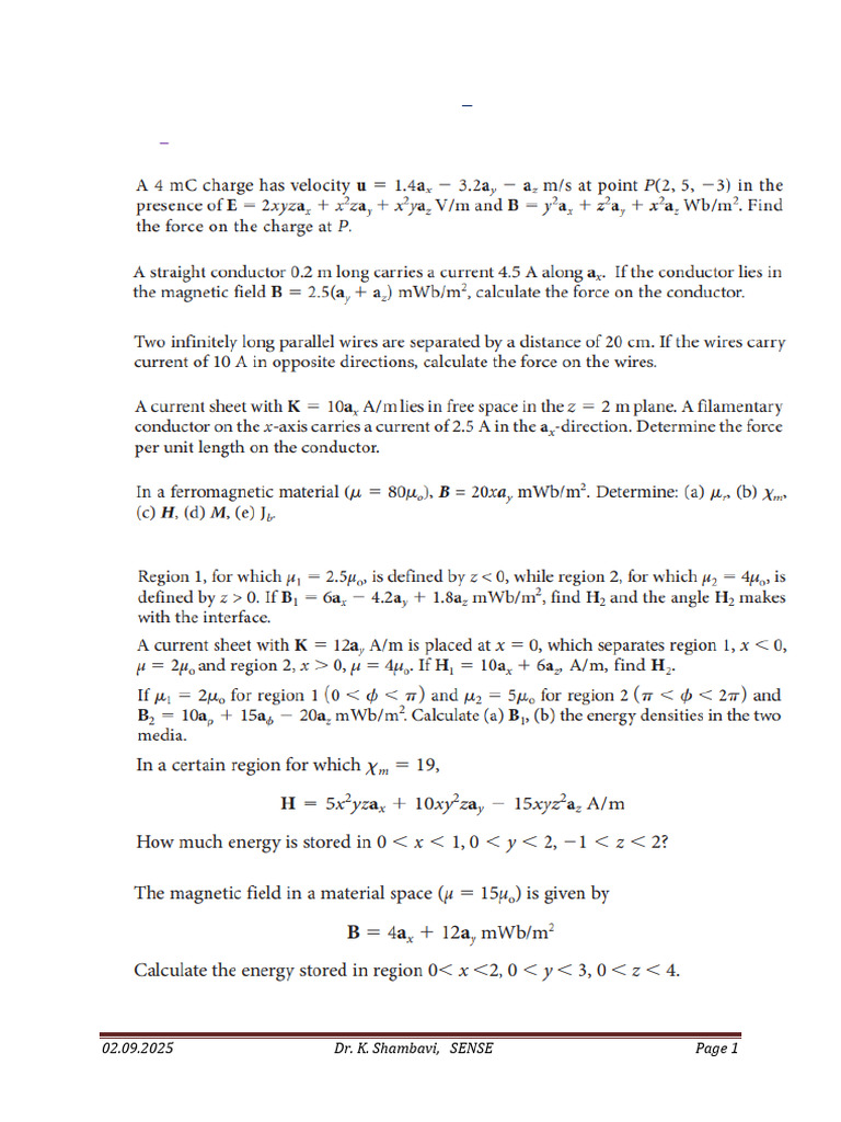 M3 - Tutorial Sheet 3 - EEM - F2025 | PDF