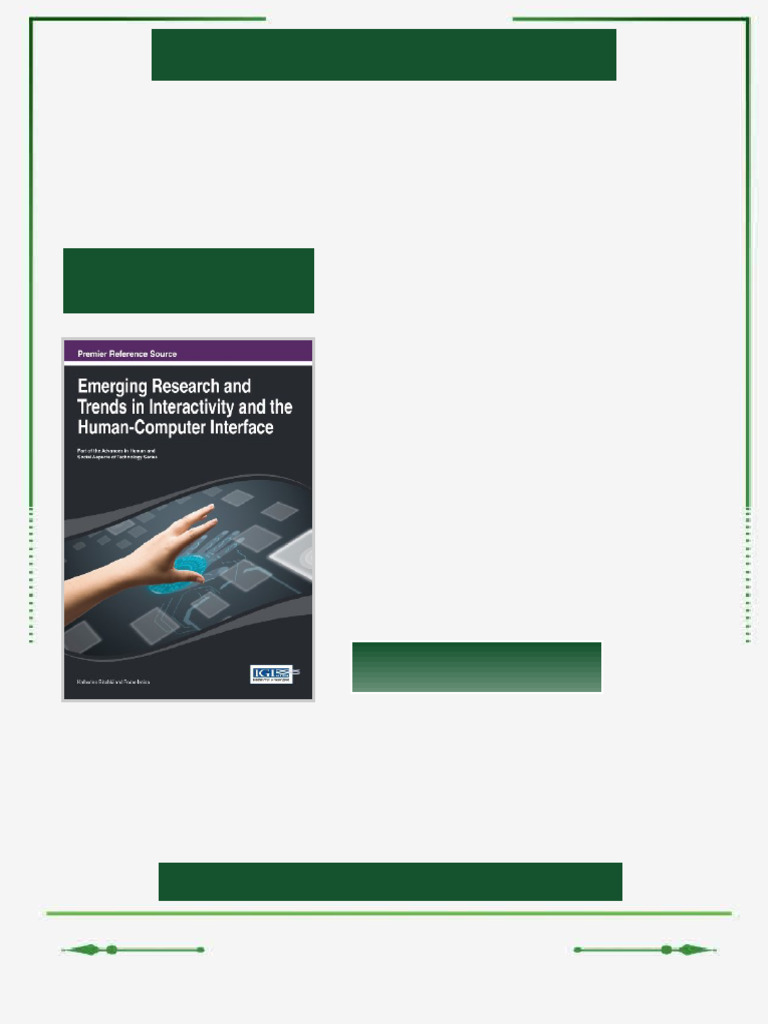 Emerging Research and Trends in Interactivity and the Human Computer ...