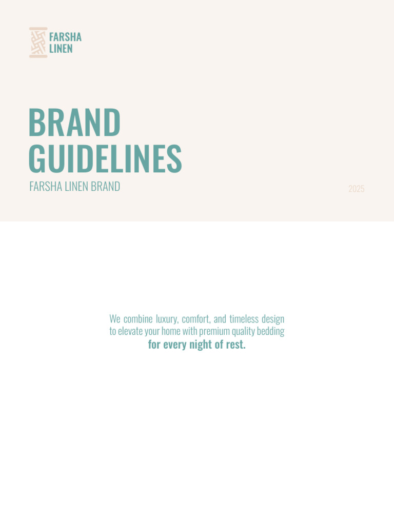 Farsha Linen - Brand Guidelines | PDF | Logos | Linens