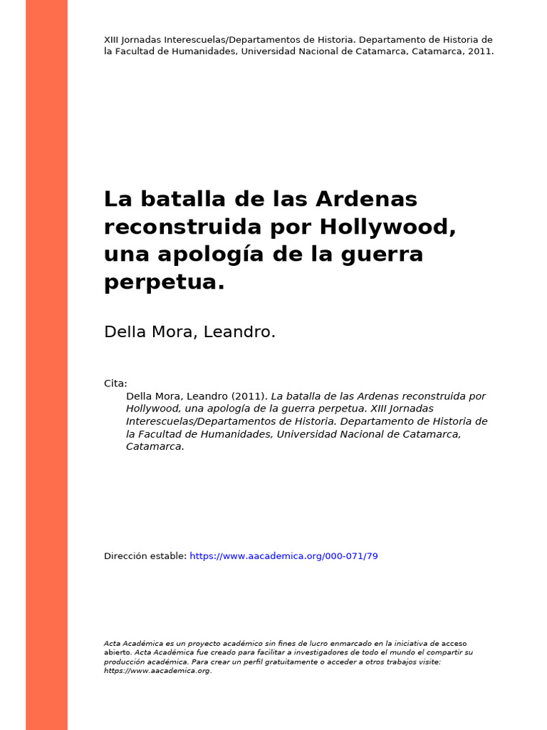 Della Mora, Leandro (2011) - La Batalla de Las Ardenas Reconstruida Por ...
