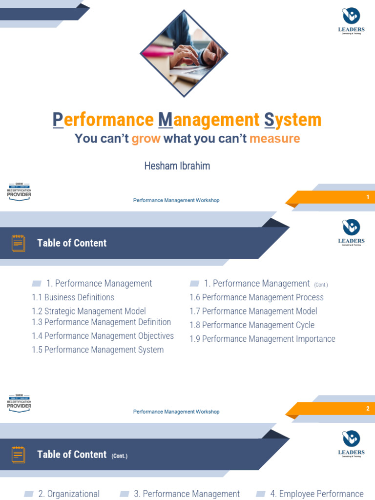 Performance Management Workshop Overview | PDF | Performance Indicator ...