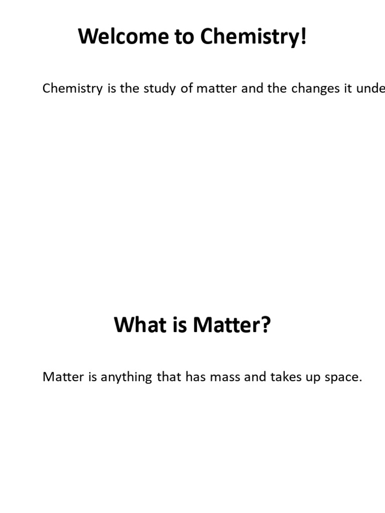 Chemistry Intro Slides | PDF
