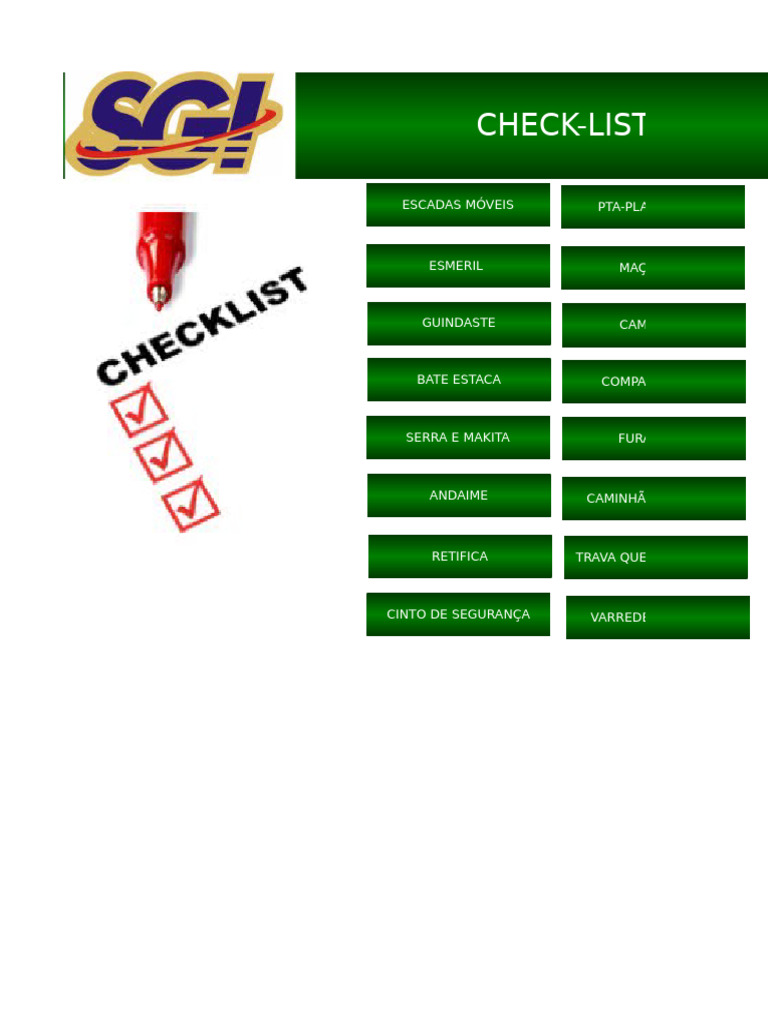 Check List - Diversos - MODELO | PDF | Capacete | Motores