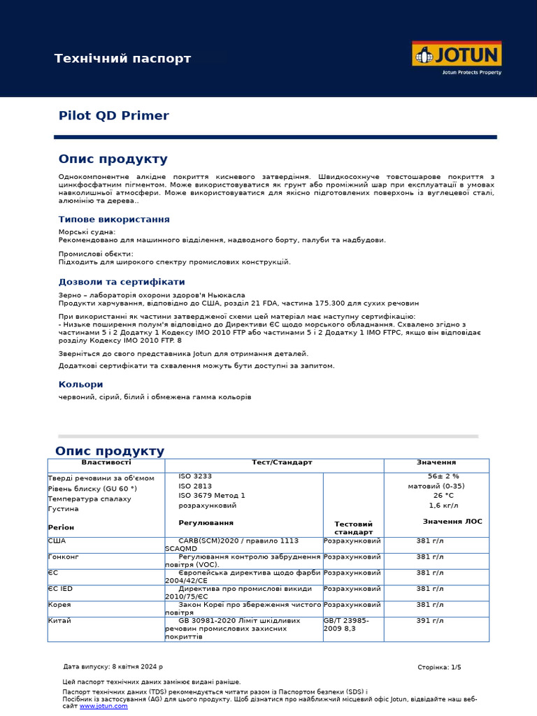 TDS Pilot QD Primer UA | PDF