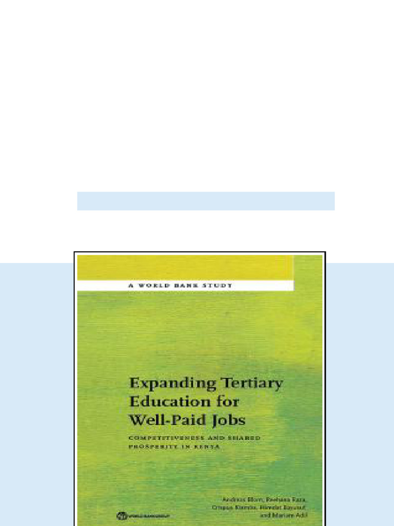 (Ebook) Expanding Tertiary Education for Well-Paid Jobs ...