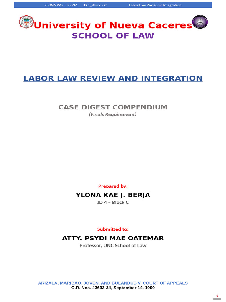 LABOR RELATIONS_CASES FINALS | PDF | Sovereign Immunity | Collective ...