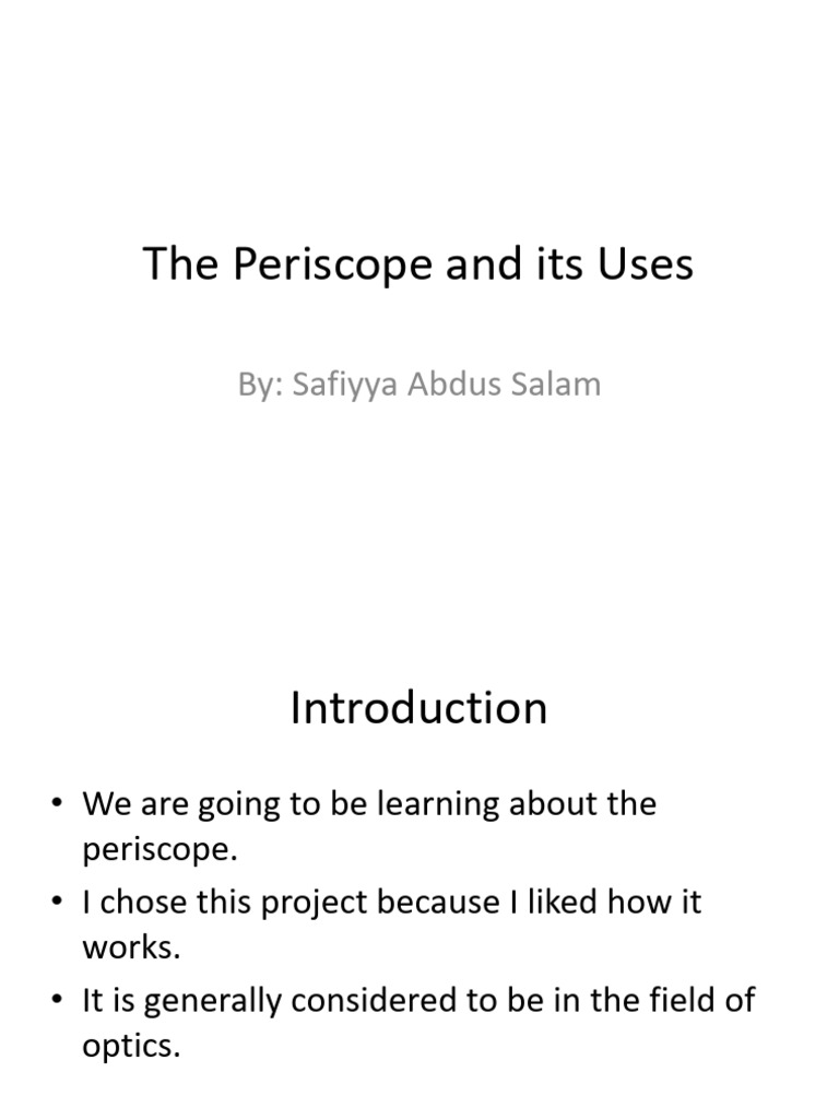Understanding Periscopes: History & Uses | PDF | Camera | Submarines