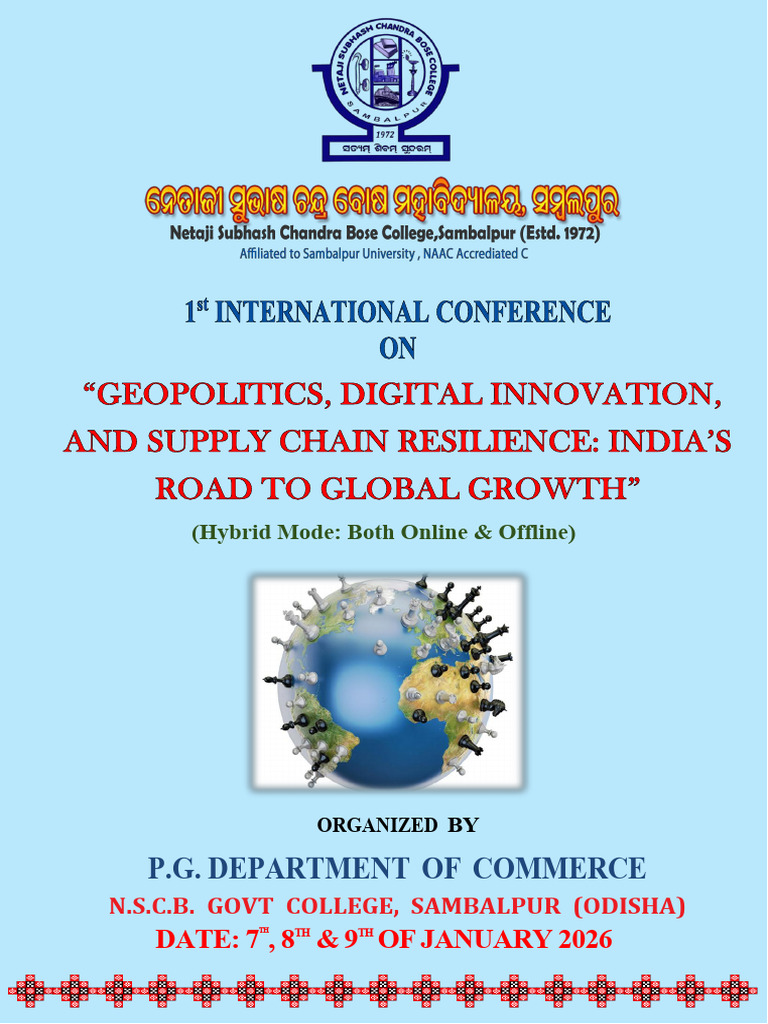 Intrnational Conference NSCB College Sambalpur | PDF | Sustainability ...