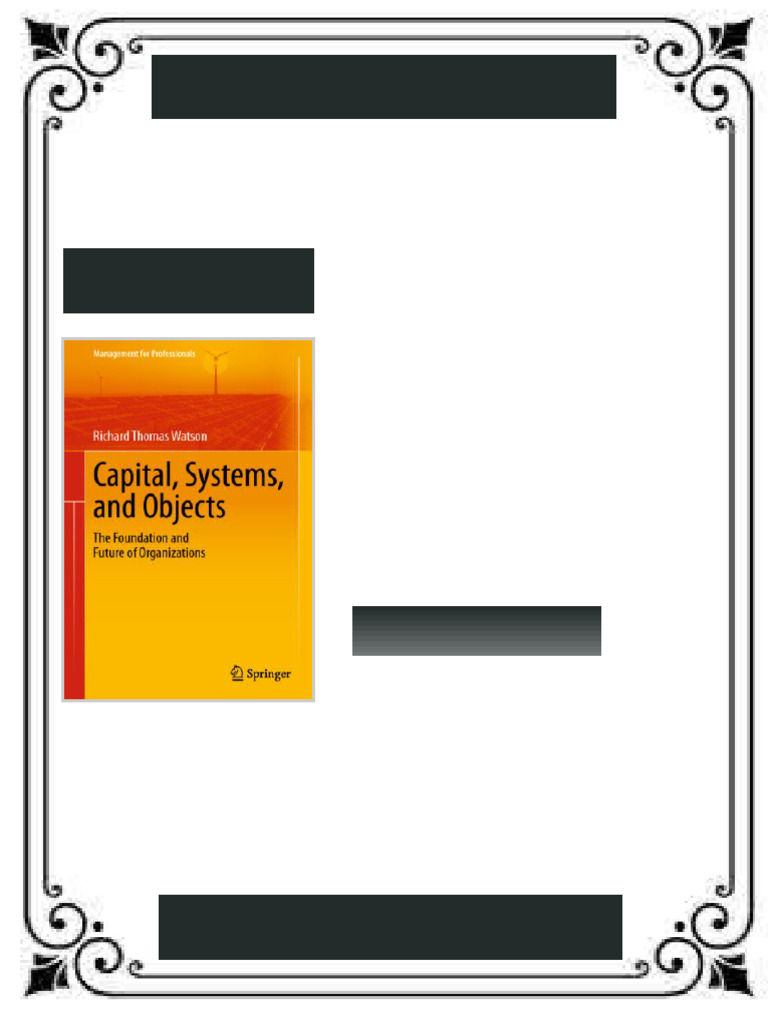 Capital Systems and Objects The Foundation and Future of Organizations ...