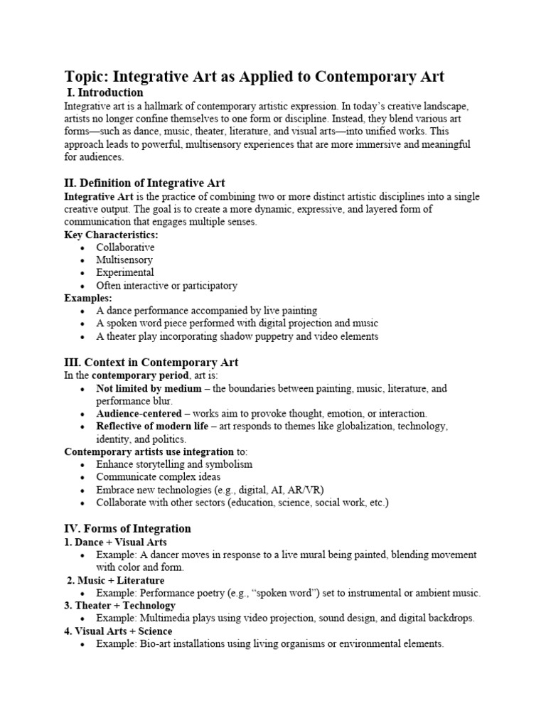Topic-2-Intergrative-Arts-Applied-in-Contemporary-Arts | PDF | The Arts ...