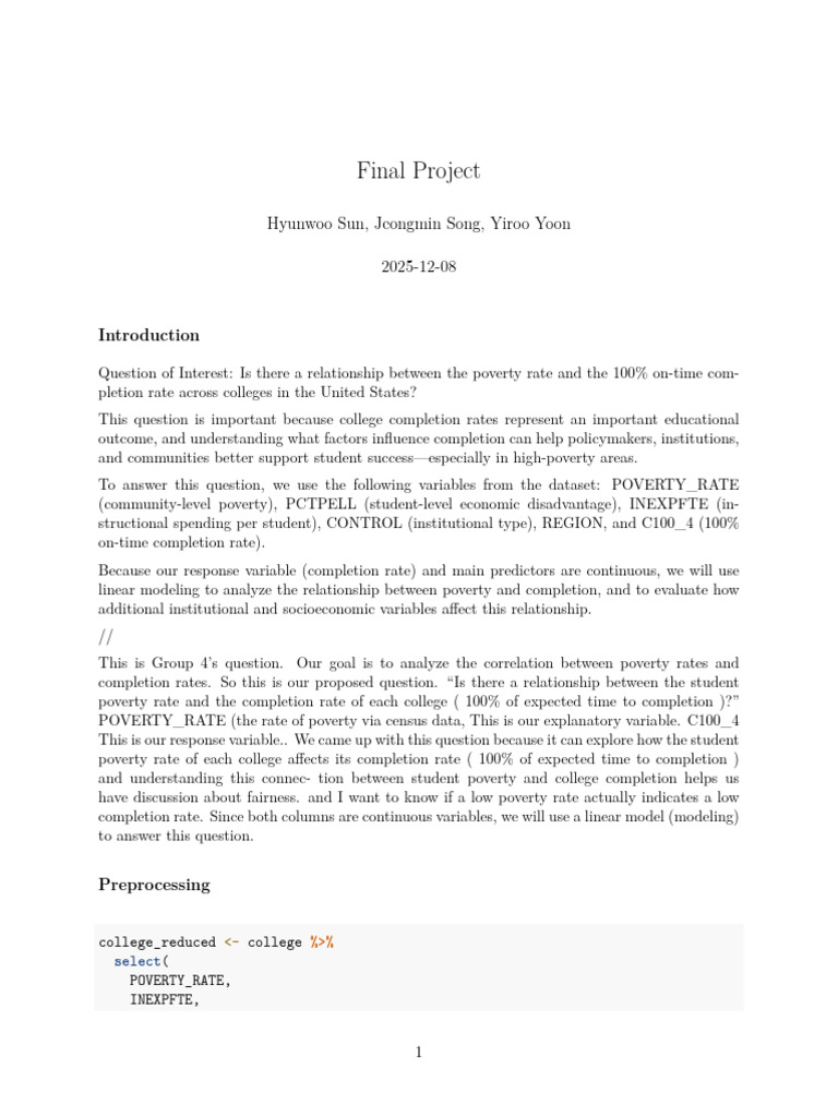 Final First Draft3 | PDF | Regression Analysis | Dependent And ...