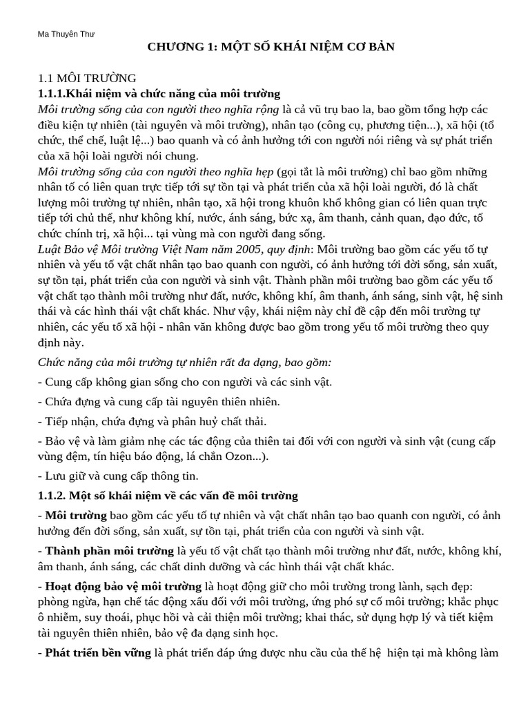 561059702 Giao Trinh Moi Trường Va Con Người | PDF