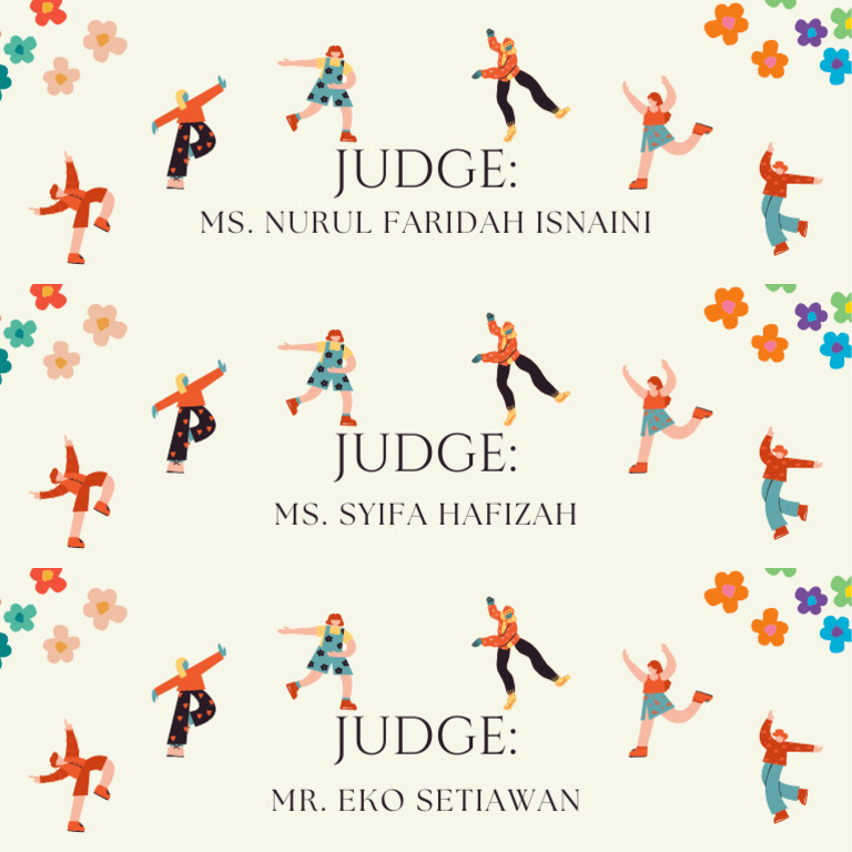 Colorful Illustration Dance Competition Twitter Header | PDF