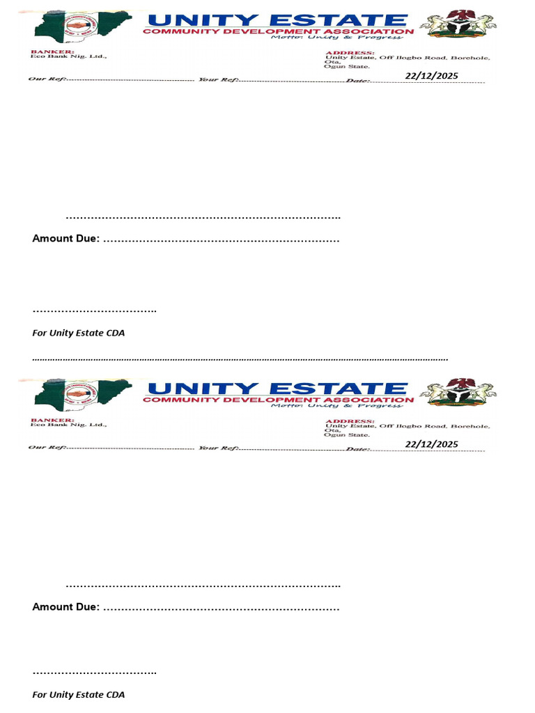 Annual Fee Payment Reminder Notice | PDF
