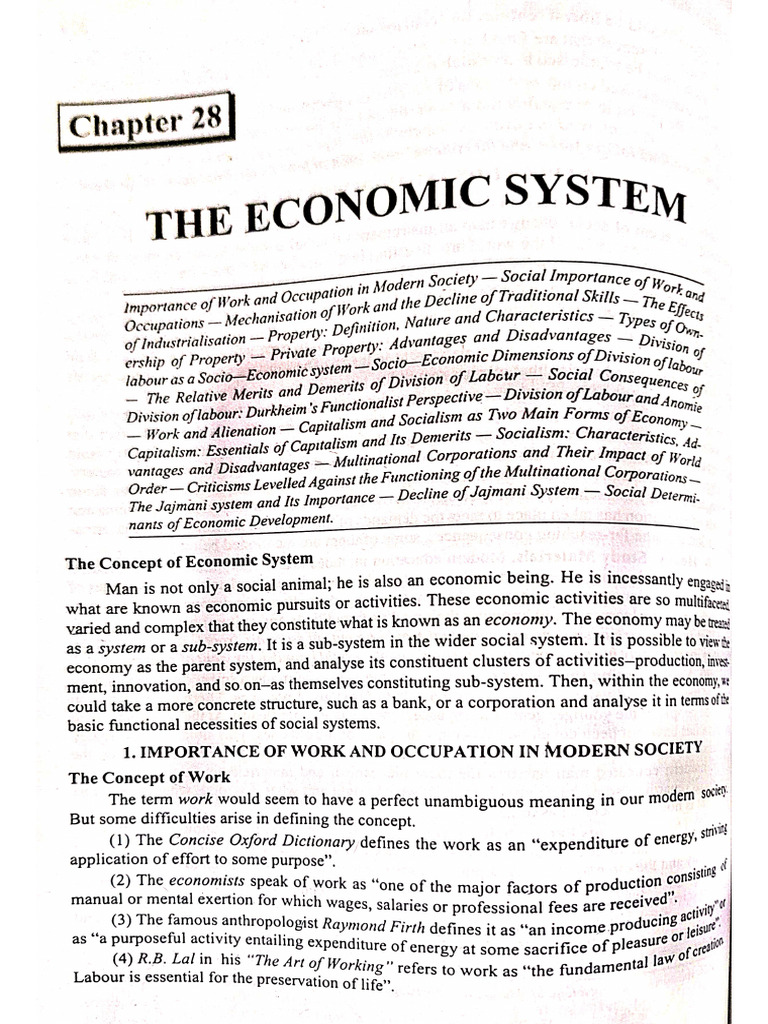 The Economic System | PDF