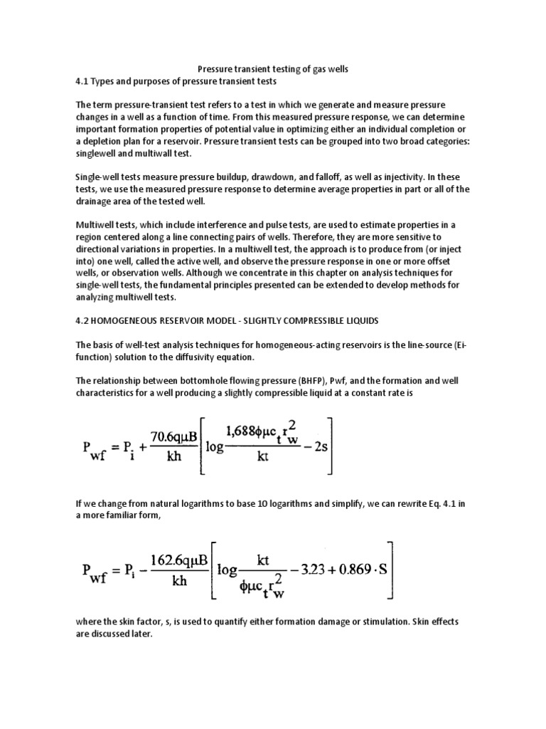 Pressure Transient Testing of Gas Wells | PDF | Petroleum Reservoir ...