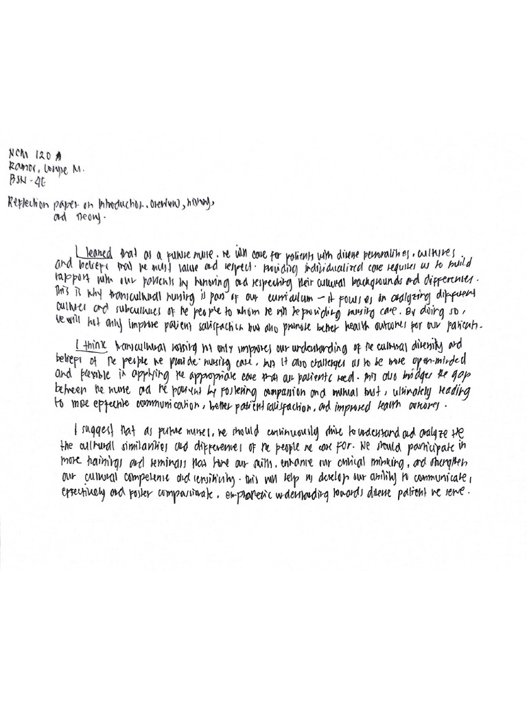 Reflection Paper - Ramos, Loryne M. | PDF