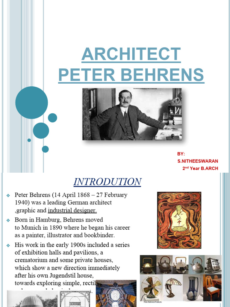 Architect Peter Behrens (Nitheeswaran) | PDF