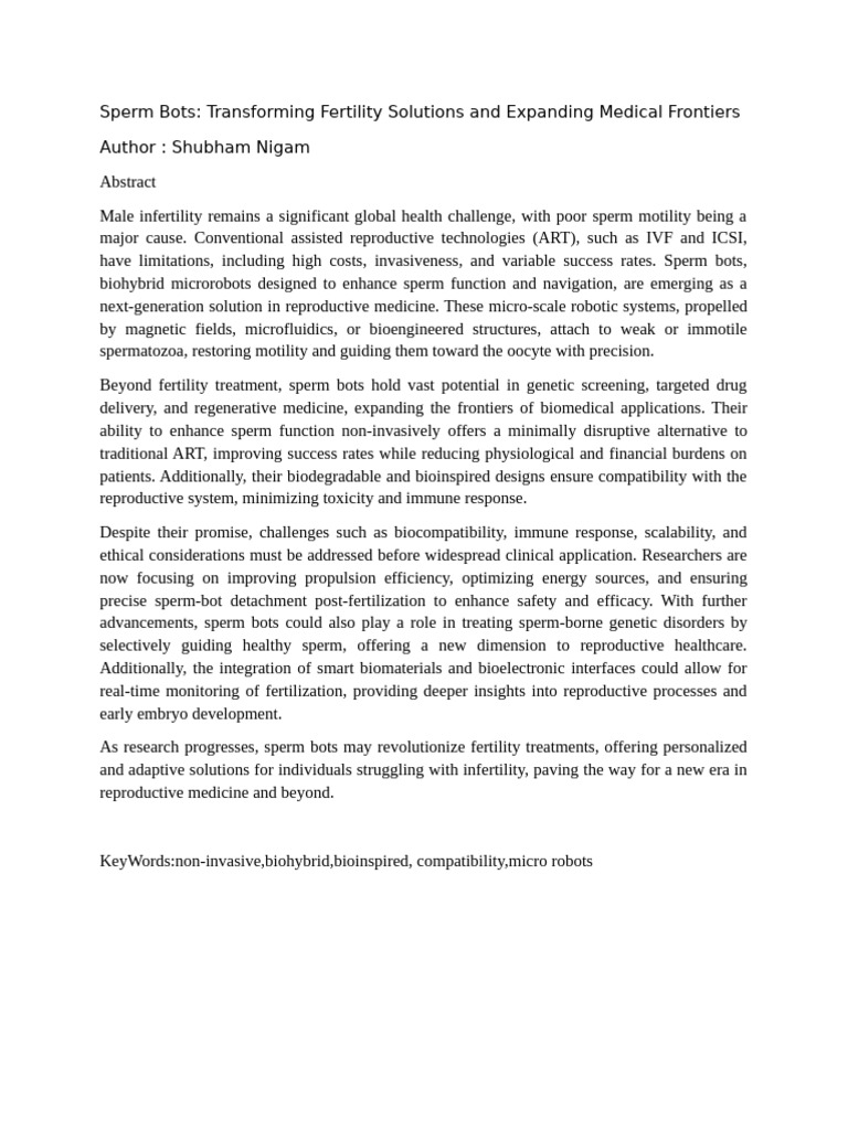 Abstract Spermbot (1) | PDF