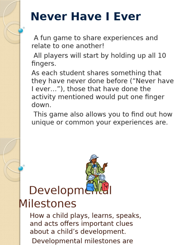 Developmental Milestones ECCE Presentation | PDF | Child Development ...