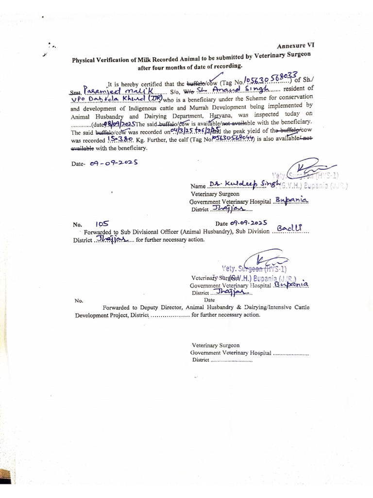 Physical Verification Recorded Animals | PDF