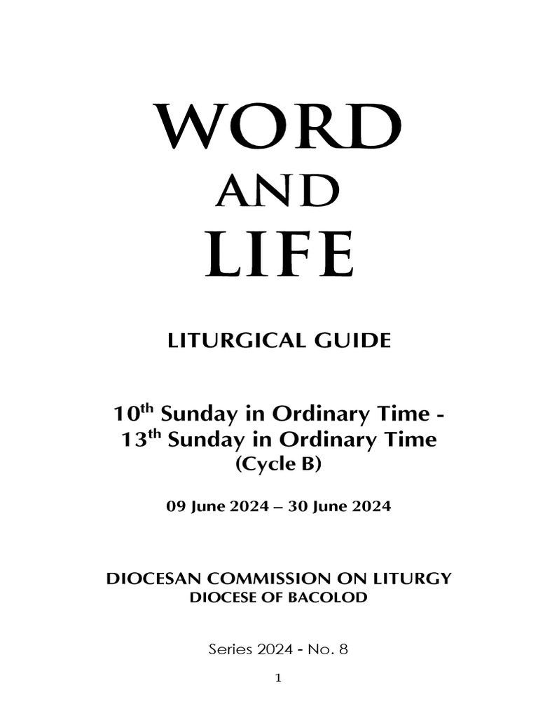 WL JUNE 10th Sunday in Ordinary Time 13th Sunday in Ordinary Time 2024 ...