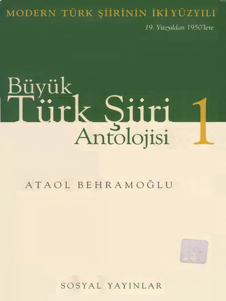 Ataol Behramoğlu - Büyük Türk Şiiri Antolojisi Cilt 1 & 2 | PDF