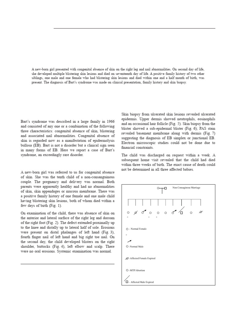 barts_syndrome | PDF | Skin | Diseases And Disorders