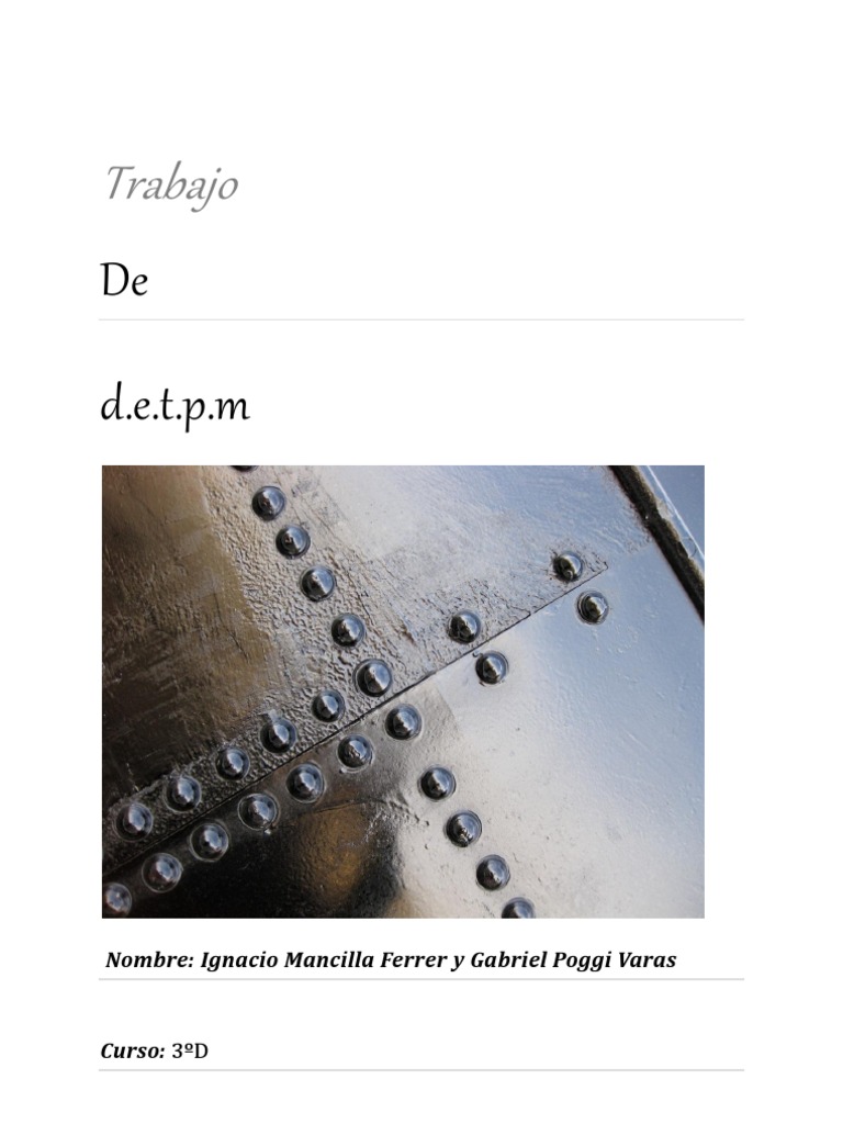 Trabajo de Roblones | PDF | Remache | Acero